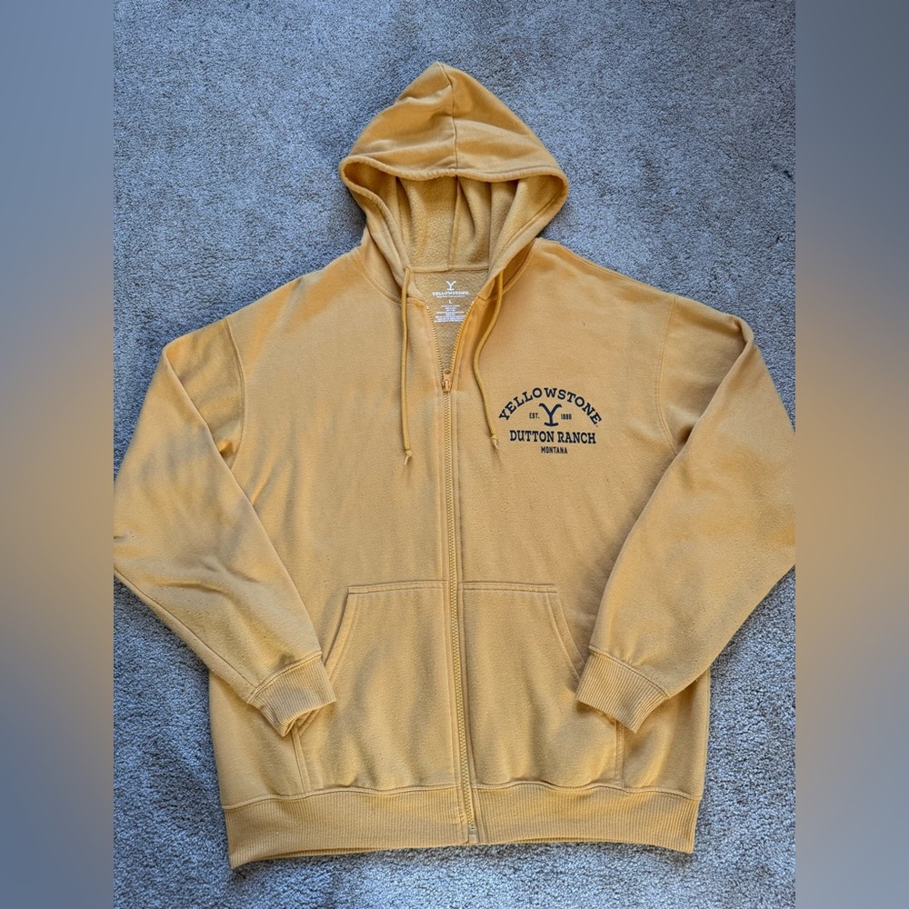 Yellowstone Dutton Ranch Men's Yellow Hoodie - Gem